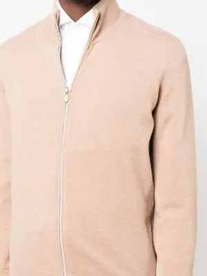 Brunello Cucinelli Zip-up Cashmere Jumper - Neutrals