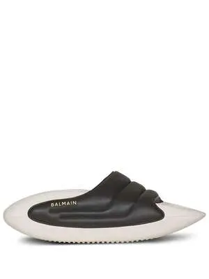 Balmain Quilted B-it Mules - Black