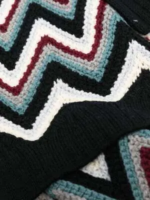 Missoni Chevron-knit Wool Scarf - Black