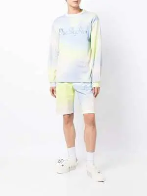 BLUE SKY INN Embroidered Logo Tie-dye Shorts