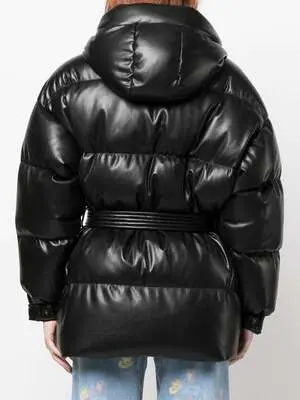 IENKI IENKI Faux-leather Padded Jacket