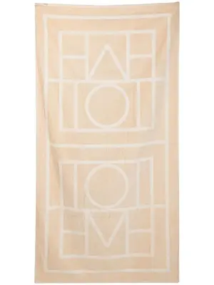 TOTEME Monogram Jacquard Beach Towel - Neutrals