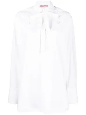 Valentino Garavani Flower Embroidered Shirt