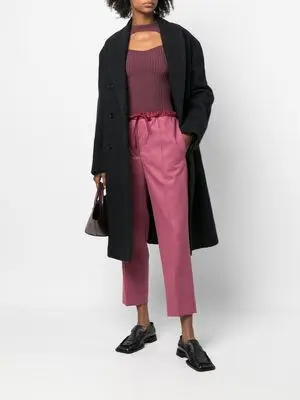 JIL SANDER Cropped Wool Blend Trousers
