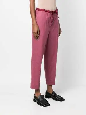 JIL SANDER Cropped Wool Blend Trousers