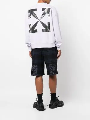 Off-White Arrows Cotton Sweatshirt - Purple