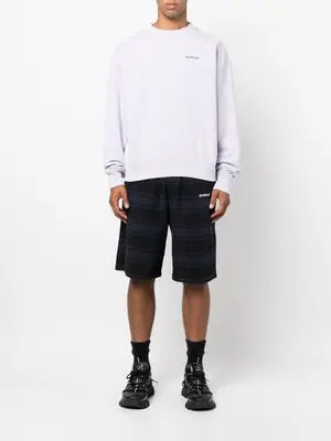 Off-White Arrows Cotton Sweatshirt - Purple