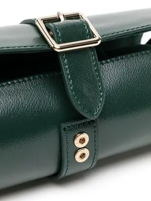 Wolf Crocodile-embossed Watch Box - Green