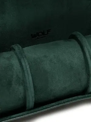 Wolf Crocodile-embossed Watch Box - Green