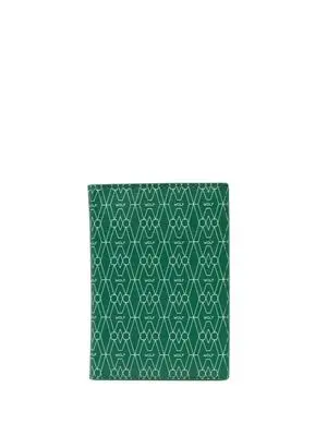 Wolf Logo Print Bi-fold Cardholder - Green