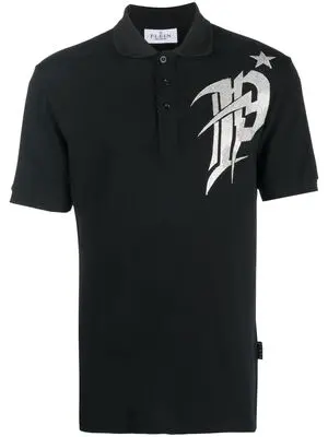 Philipp Plein Logo-print Polo Shirt - Black