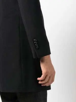 Tagliatore Single-breasted Cashmere Coat - Blue
