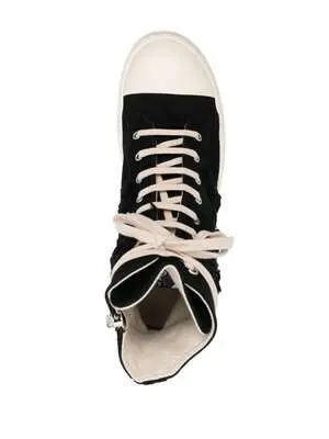 Rick Owens Broken High-top Sneakers - Black