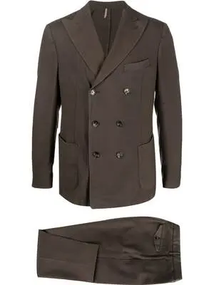 DELL'OGLIO Double-breasted Suit - Brown