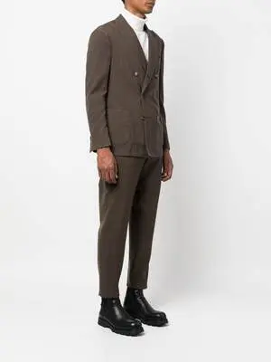 DELL'OGLIO Double-breasted Suit - Brown