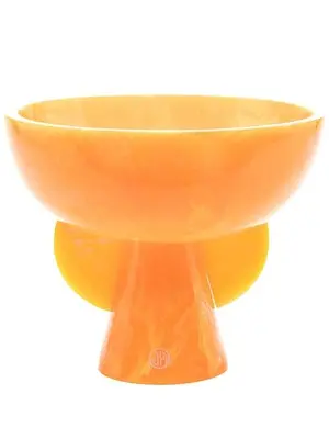 Jonathan Adler Como Pedestal Bowl - Orange