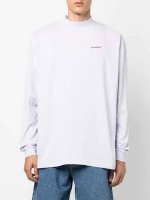 Off-White Arrows Mock-neck Cotton T-shirt