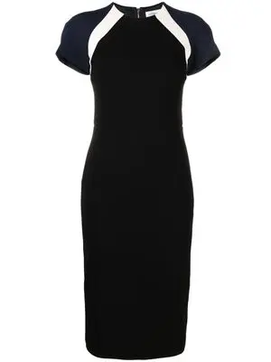 VICTORIA BECKHAM Victoria Beckham Colour-Block Panelled Midi Dress