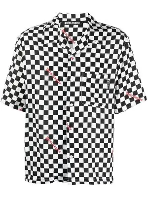 Palm Angels Checkerboard-print Bowling Shirt