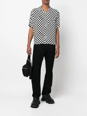 Palm Angels Checkerboard-print Bowling Shirt