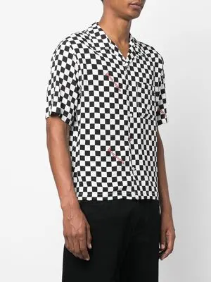 Palm Angels Checkerboard-print Bowling Shirt