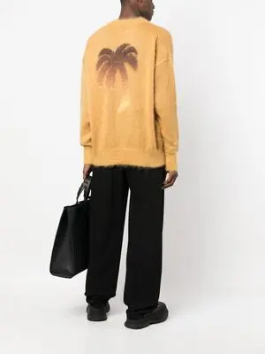 Palm Angels Palm-motif Crew-neck Jumper