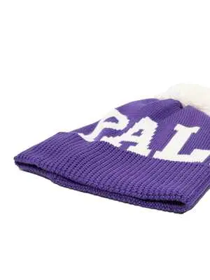 Palm Angels Logo Knitted Pompom Beanie