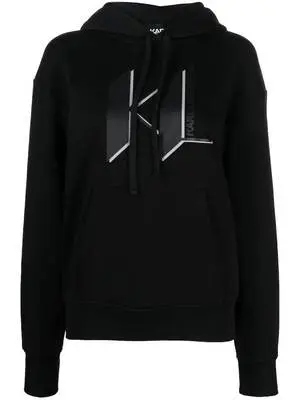 Karl Lagerfeld Logo Print Pullover Hoodie