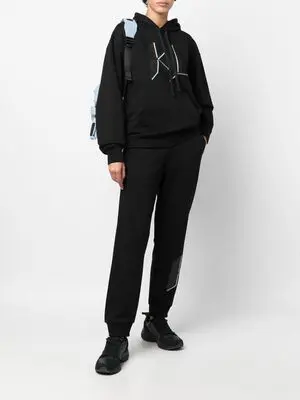 Karl Lagerfeld Logo Print Pullover Hoodie