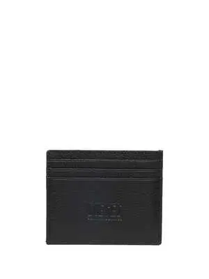 DIESEL® Card Case In Grained Leather - Black