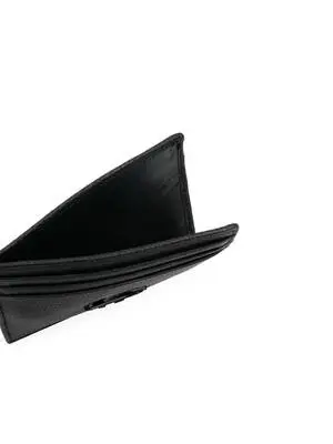 DIESEL® Card Case In Grained Leather - Black