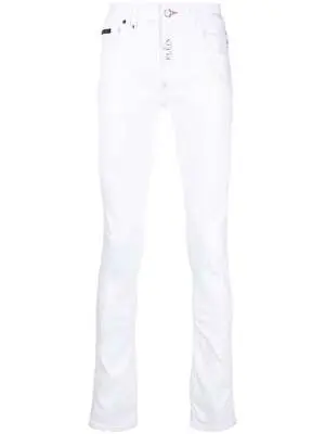 Philipp Plein Hexagon Slim-cut Low-rise Jeans