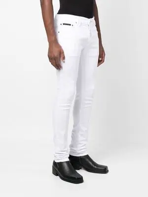 Philipp Plein Hexagon Slim-cut Low-rise Jeans