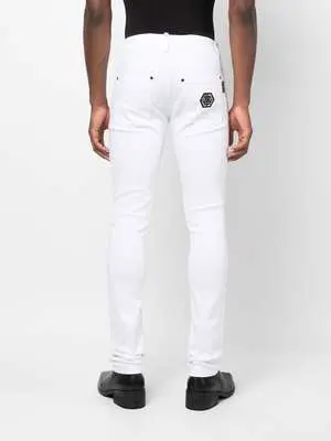 Philipp Plein Hexagon Slim-cut Low-rise Jeans