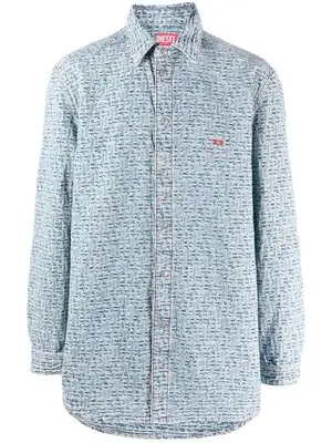 DIESEL® Monogram-print Long-sleeve Shirt