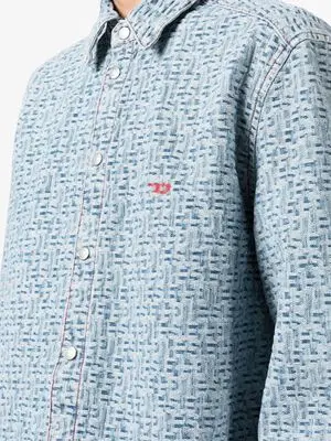 DIESEL® Monogram-print Long-sleeve Shirt