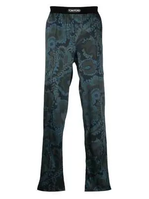TOM FORD All-over Floral-print Pyjama Trousers - Black