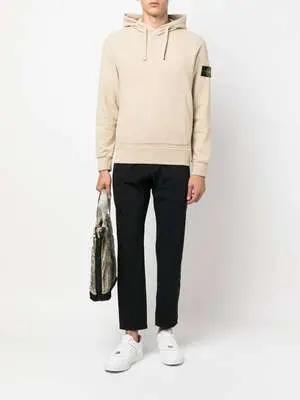 Stone Island Compass Patch Hoodie - Neutrals