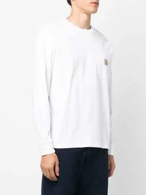 Carhartt Work In Progress Chest Logo-patch Detail T-shirt - White