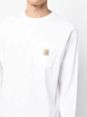 Carhartt Work In Progress Chest Logo-patch Detail T-shirt - White