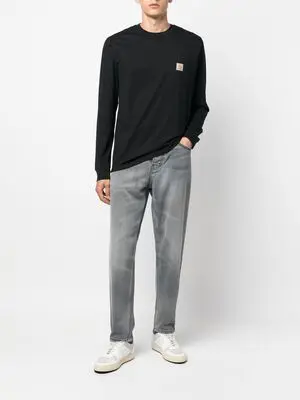 Carhartt Work In Progress Chest Logo-patch Detail T-shirt - Black