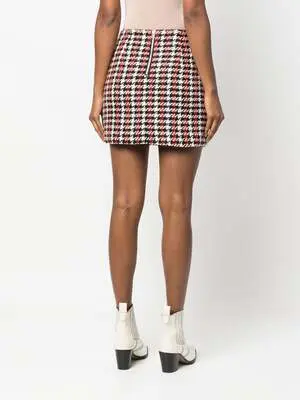 Baum Und Pferdgarten Houndstooth A-line Mini Skirt