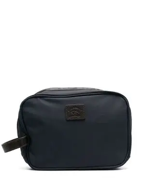 Paul & Shark Leather-trim Wash Bag - Blue