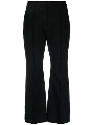 JIL SANDER High-waisted Cropped Trousers - Black