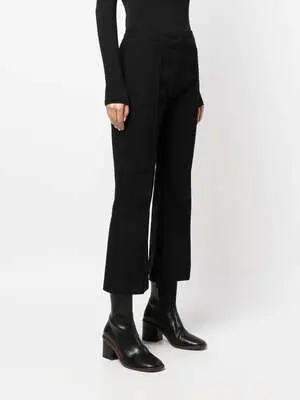 JIL SANDER High-waisted Cropped Trousers - Black
