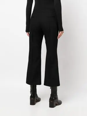 JIL SANDER High-waisted Cropped Trousers - Black