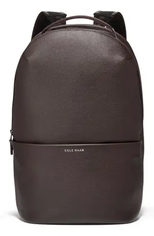 Cole Haan Cole Haan Triboro Leather Backpack Dark Chocolate