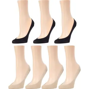 MEMOI 7-pack Microliner Sock Liners - Nude/black