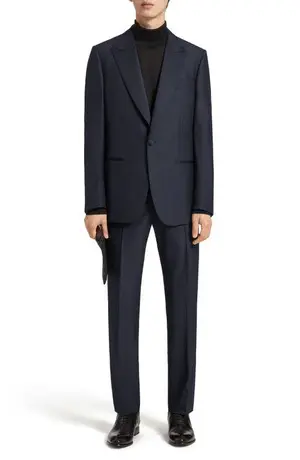 Zegna Trofeo 600 Wool & Silk Tuxedo - Navy