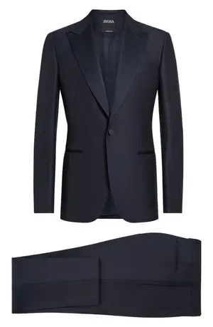 Zegna Trofeo 600 Wool & Silk Tuxedo - Navy